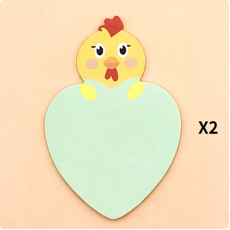 Paper Bear Shop- Green Chick Sticky Notes- Online Stationery Qatar