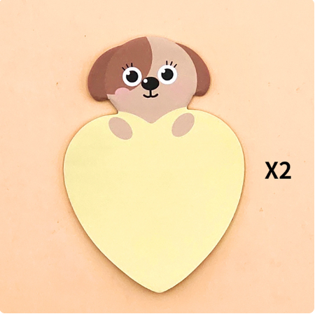 Paper Bear Shop- Yellow Dog Sticky Notes- Online Stationery Qatar