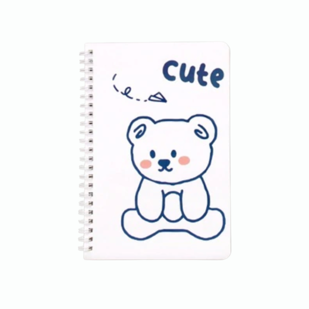 Cute Cartoon A5 Spiral Notebook (Cute) - Paper Bear Shop