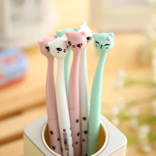 Paper Bear Shop - Japanese Cartoon Cat Gel Pen - Online Stationery Qatar